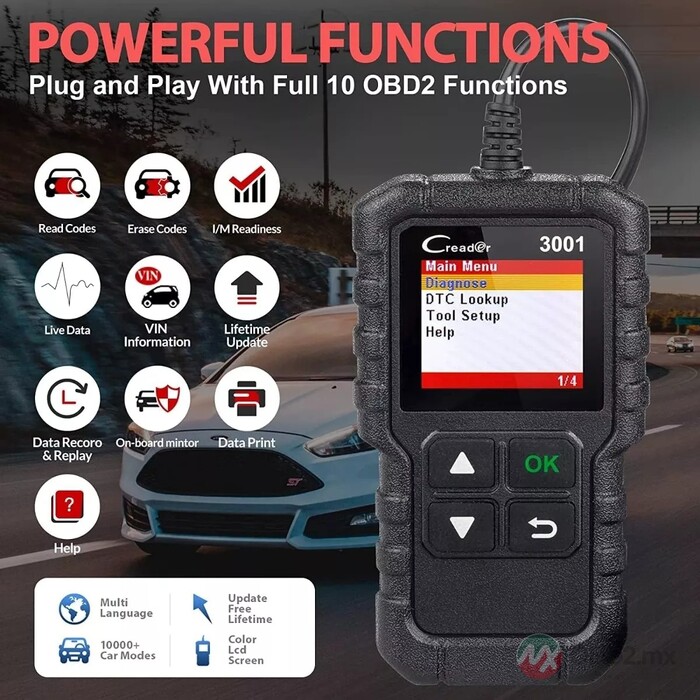 Launch X431 Creader 3001 Escaner Automotriz Obd2 Multimarca Motor